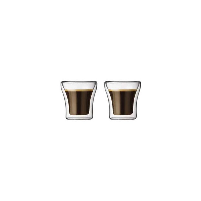 Bodum Assam Glasses | 3 oz Espresso Cups | Glass Espresso Cup Set