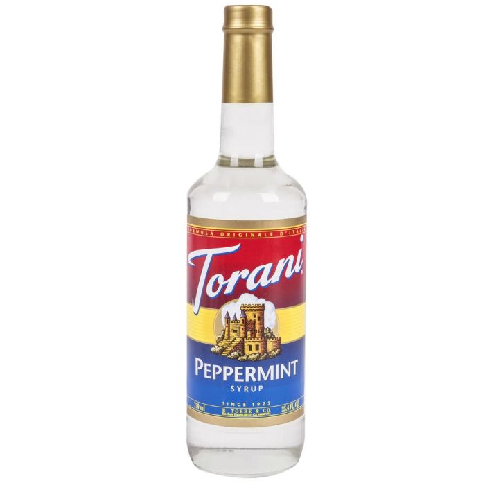 Torani Peppermint Syrup 750 ml Bottle