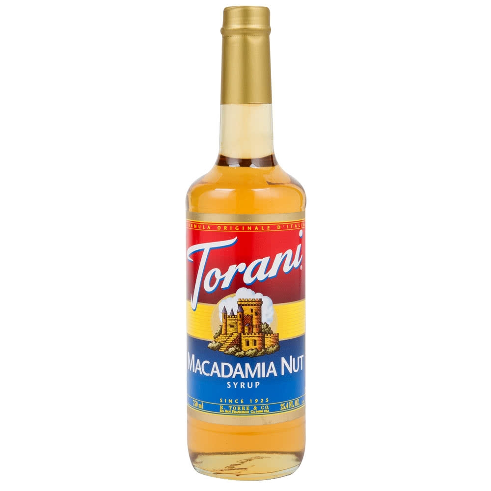 Torani Macadamia Nut Syrup 750 ml Bottle